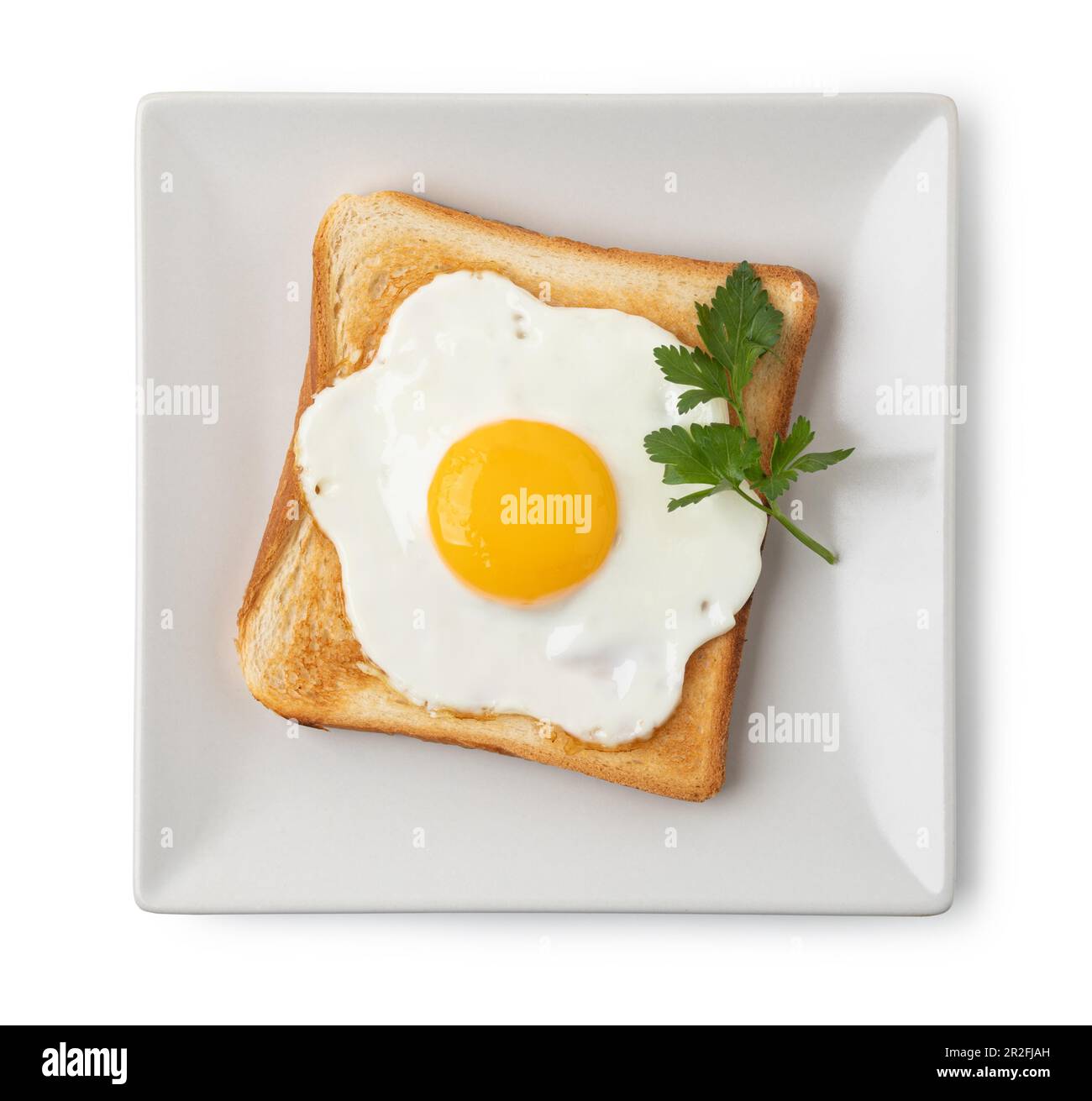 Fried egg isolated on white background Stock Photo - Alamy