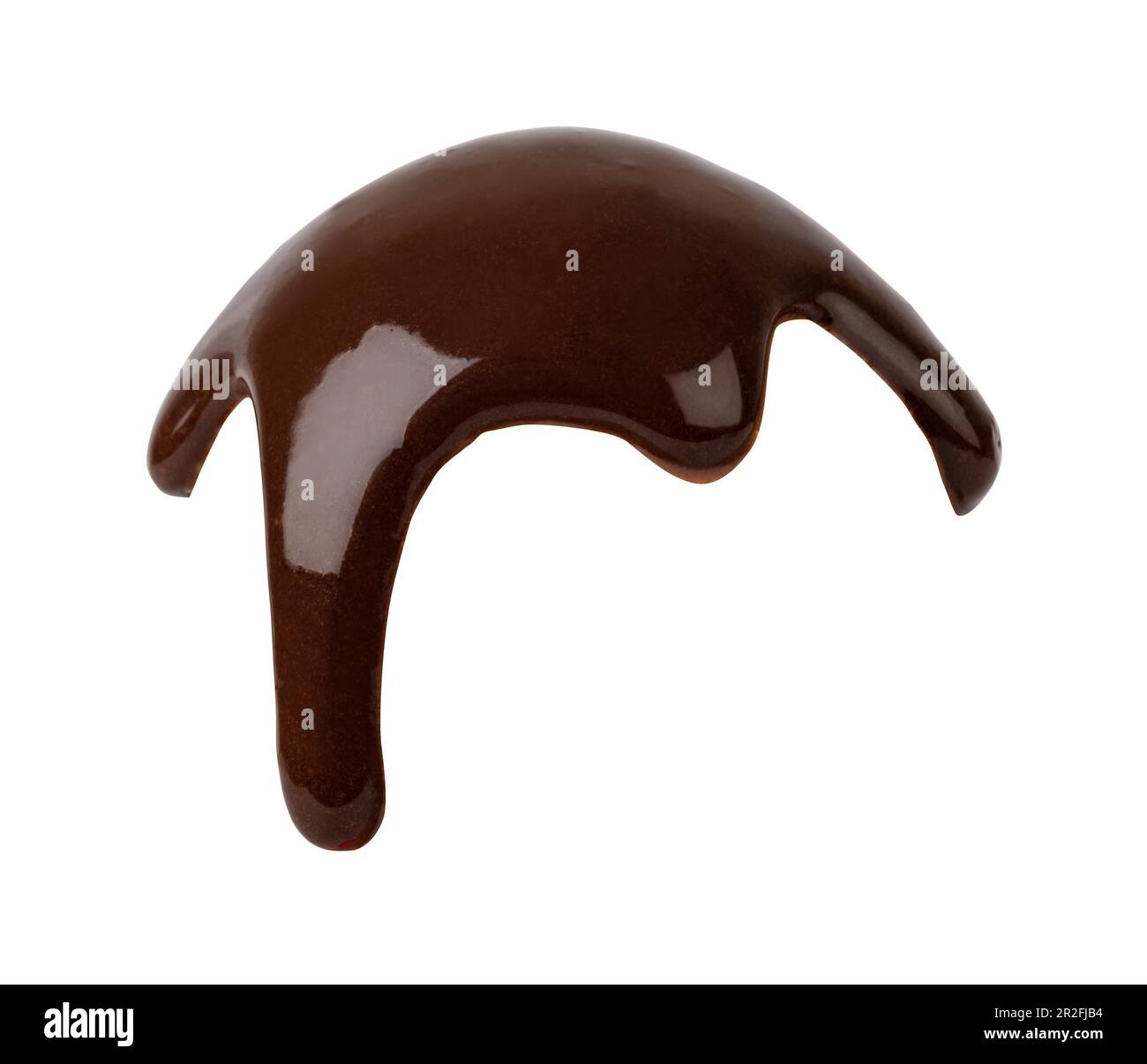 chocolate streams isolated on white background with clipping path Stock ...