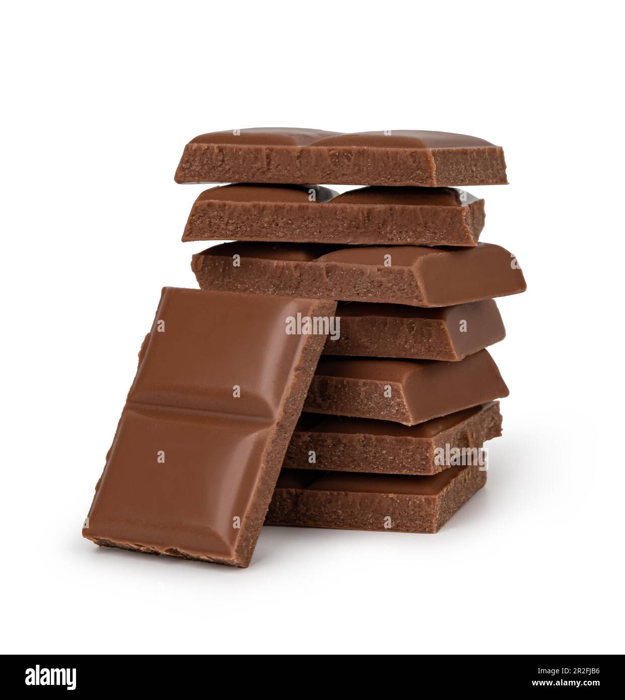 close up a chocolate bar isolated on white background with clipping ...