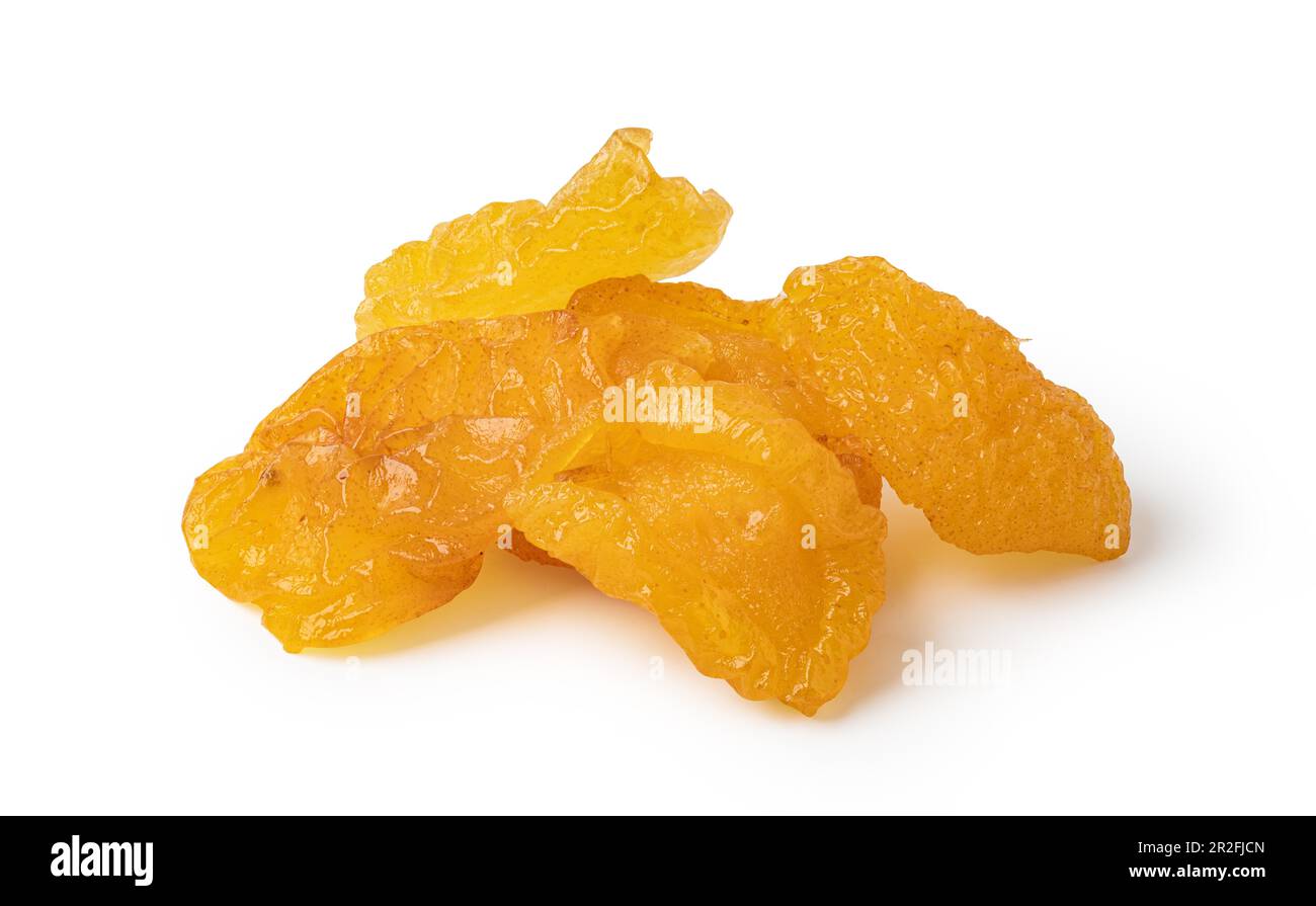Dried pear isolated over white background Stock Photo - Alamy