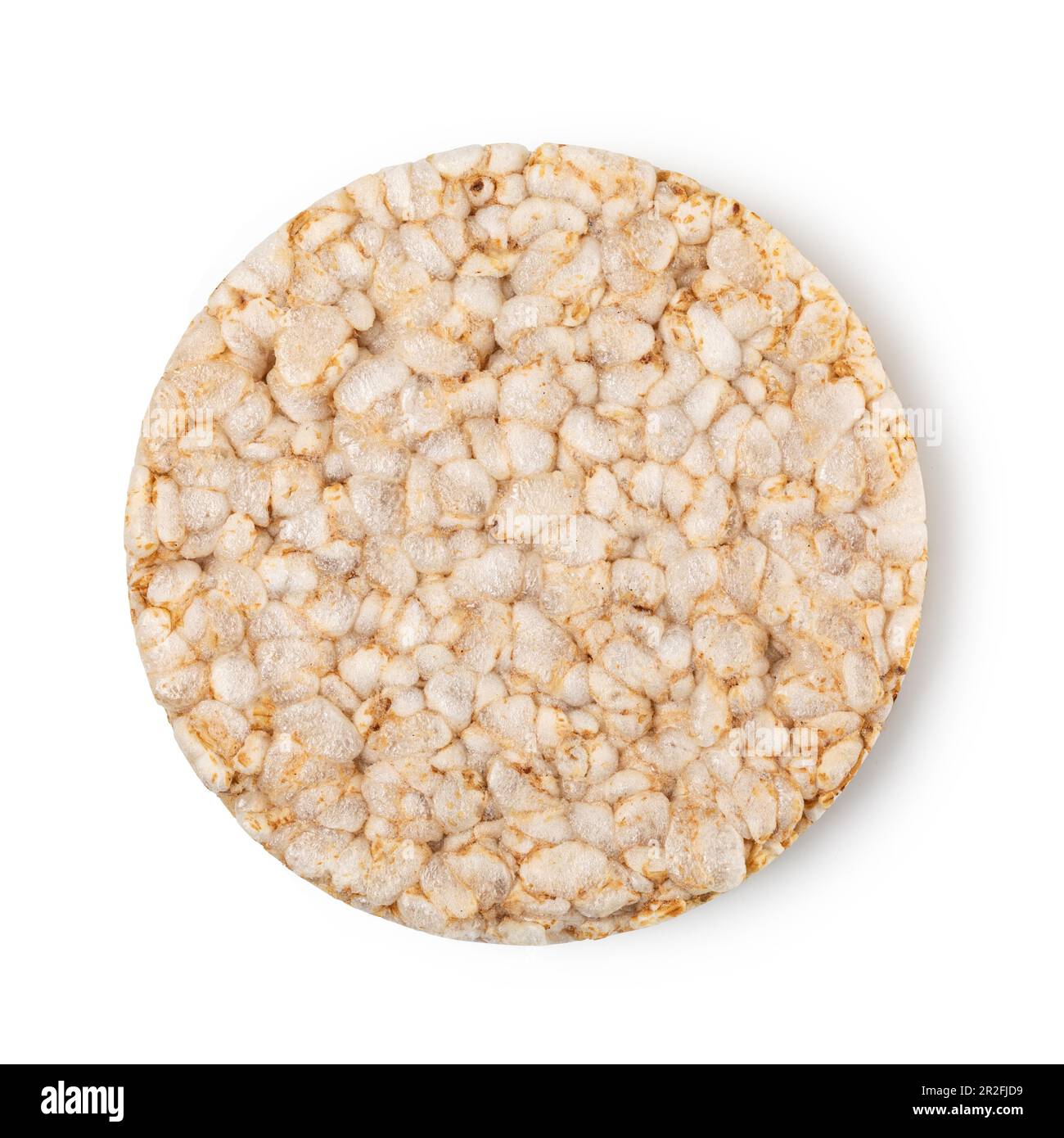 Rice cakes top view isolated on white background Stock Photo - Alamy