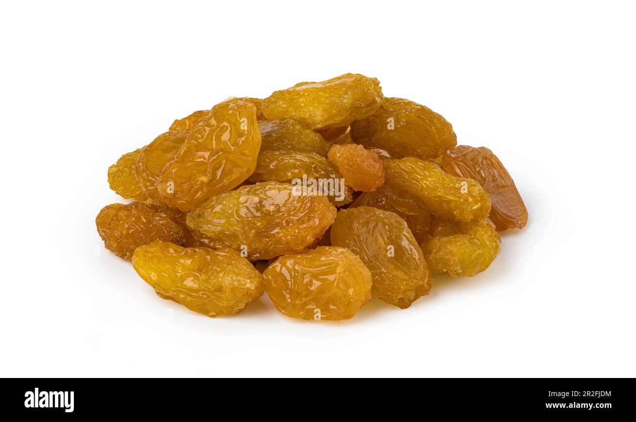 Dried raisins isolated over white background Stock Photo - Alamy