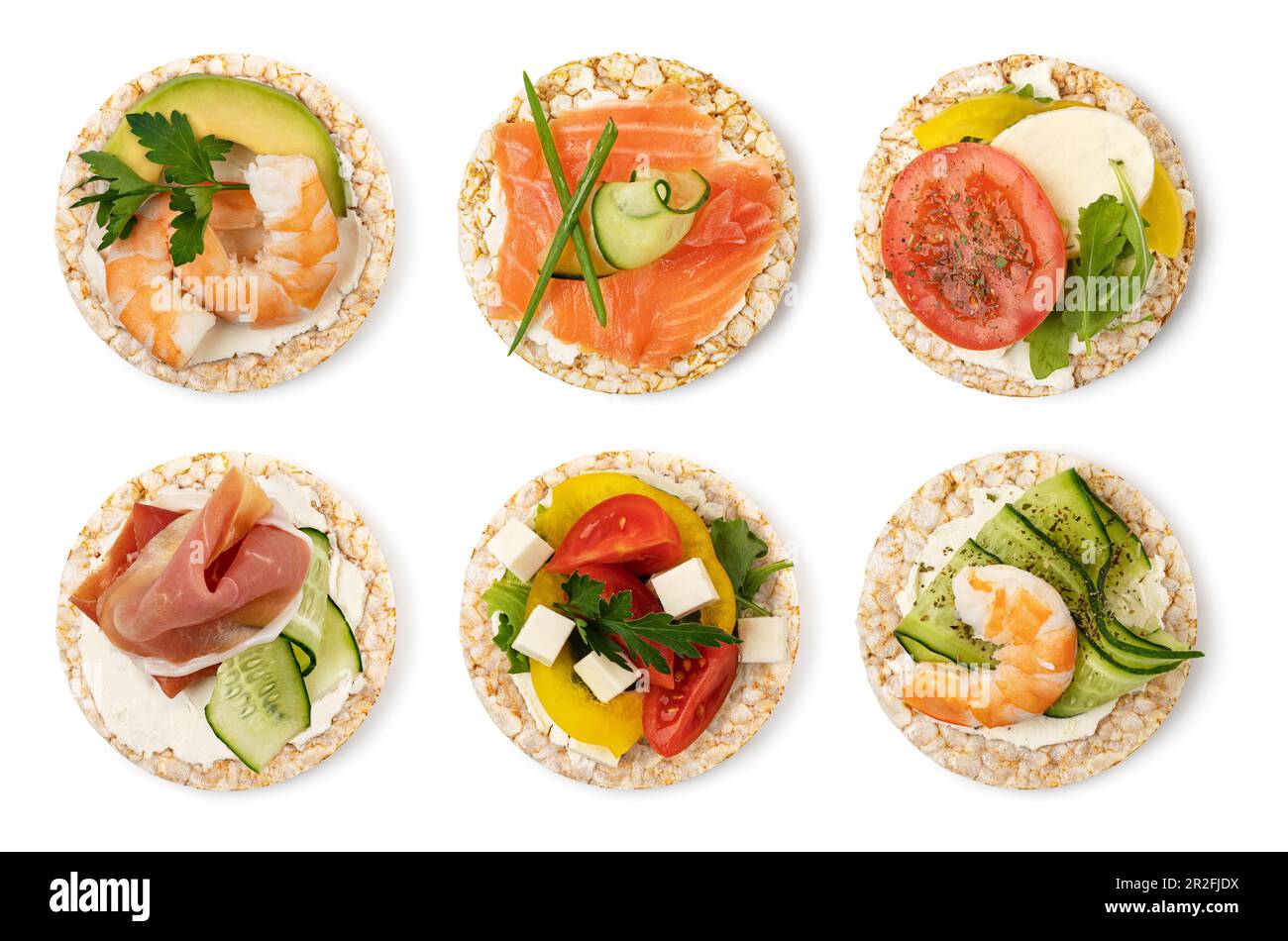 Rice cakes. isolated on white background Stock Photo - Alamy