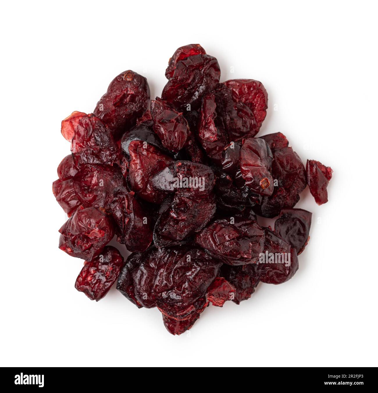Dried cranberries isolated over white background Stock Photo - Alamy