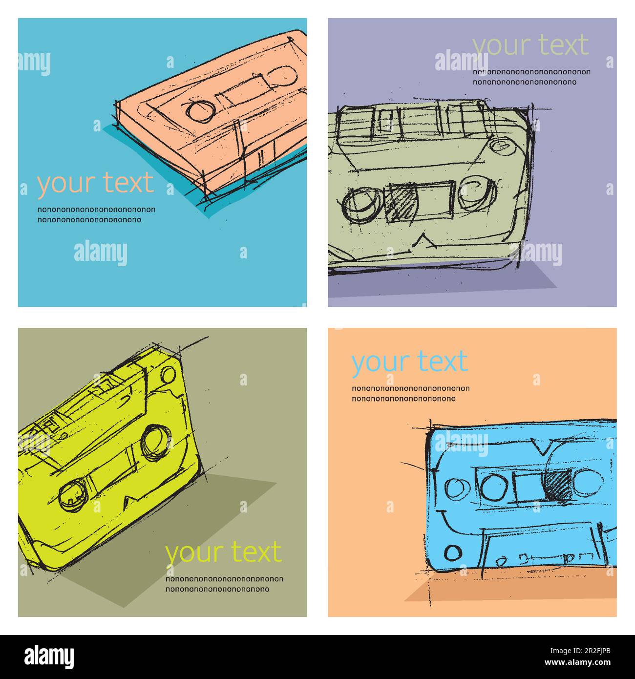 Cassette tape line art Cut Out Stock Images & Pictures - Alamy