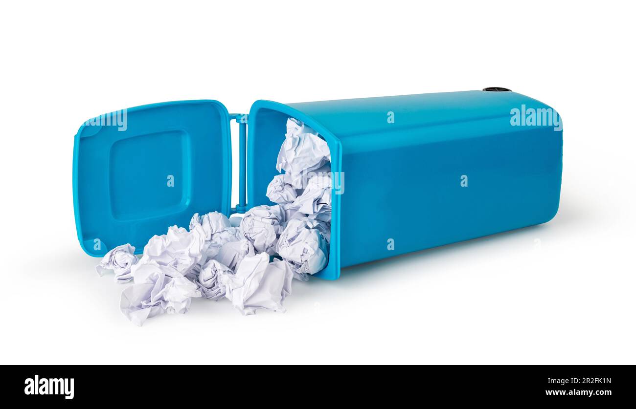 garbage can isolated on white background Stock Photo - Alamy