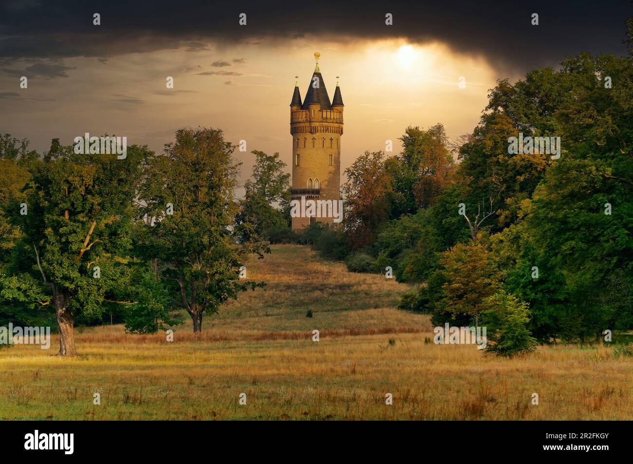 Flatow Tower in Babelsberger Park, Potsdam, Brandenburg State, Germany ...