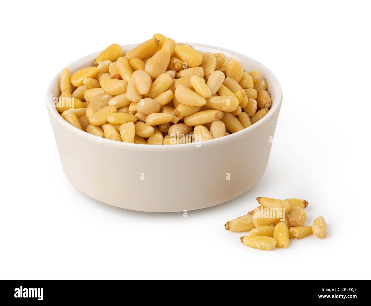 Pine nuts isolated on white background with clipping path Stock Photo ...