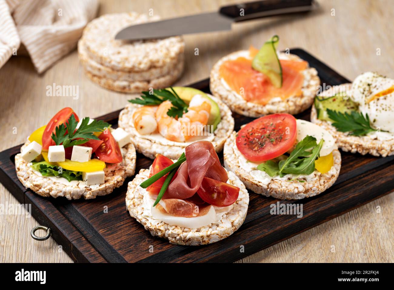 Rice cakes cream cheese cucumber hi-res stock photography and images ...
