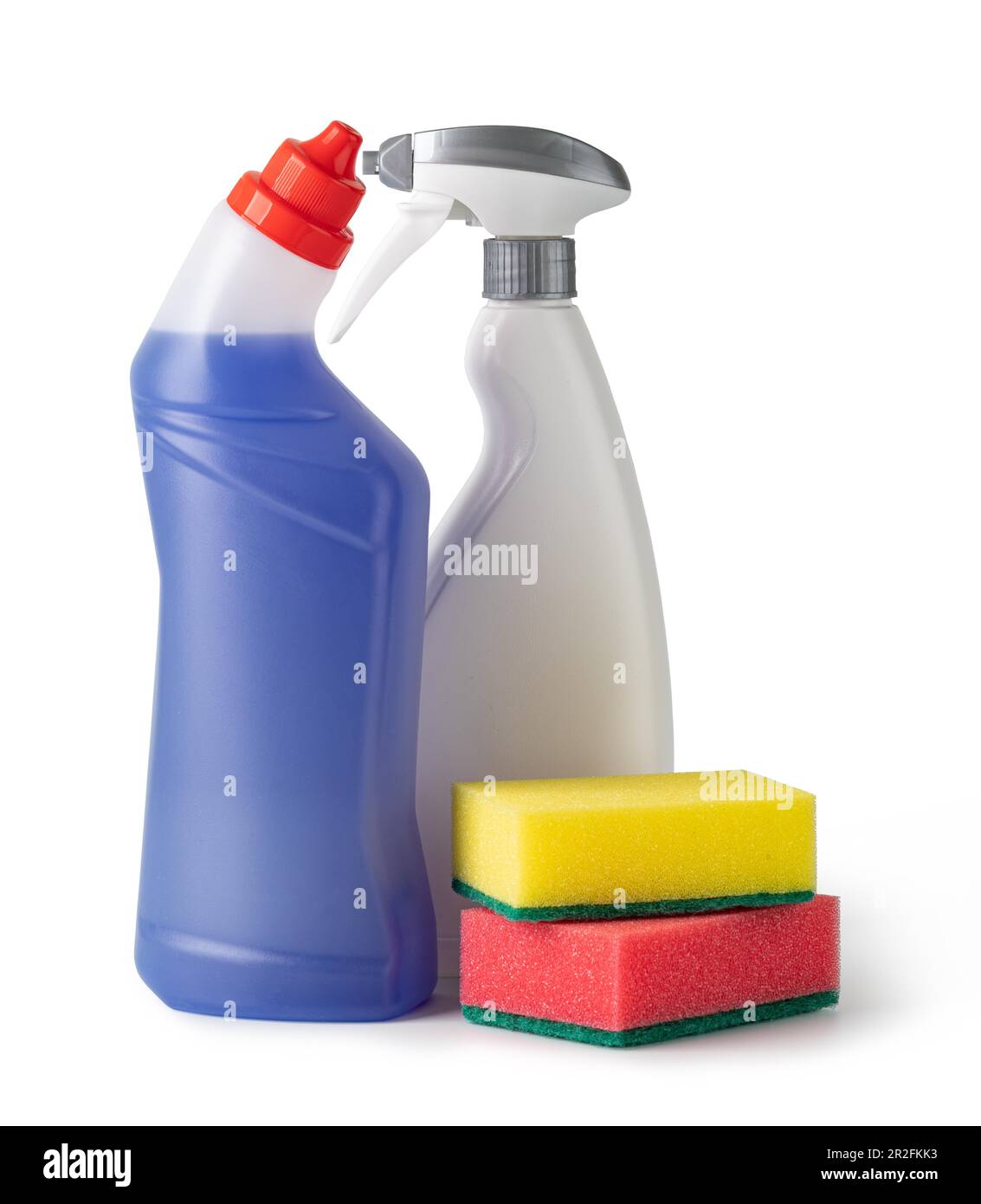 Cleaning items set isolated on a white background Stock Photo - Alamy