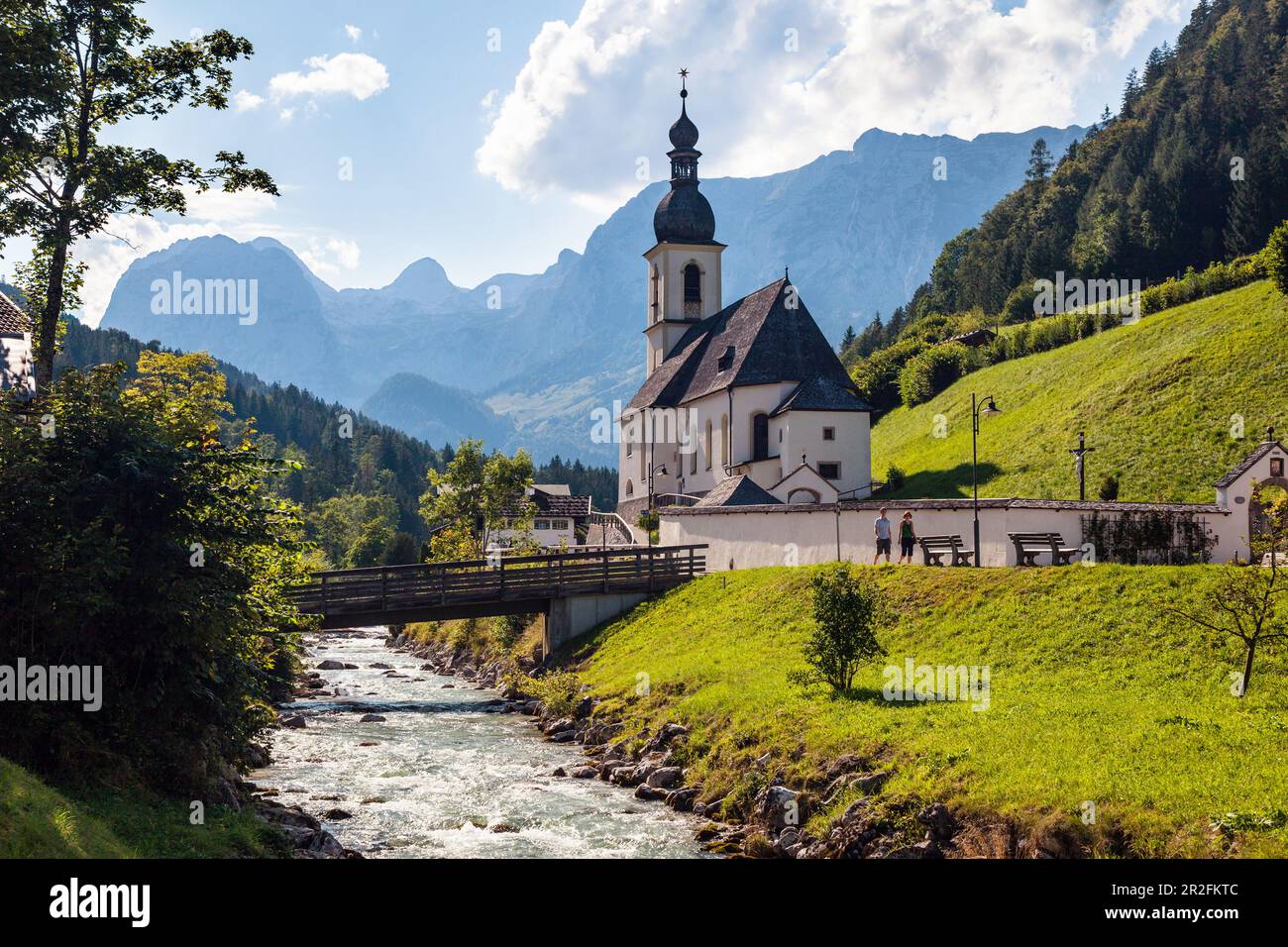 Catholic Church St. Sebastian, Ramsau near Berchtesgaden, Upper Bavaria ...