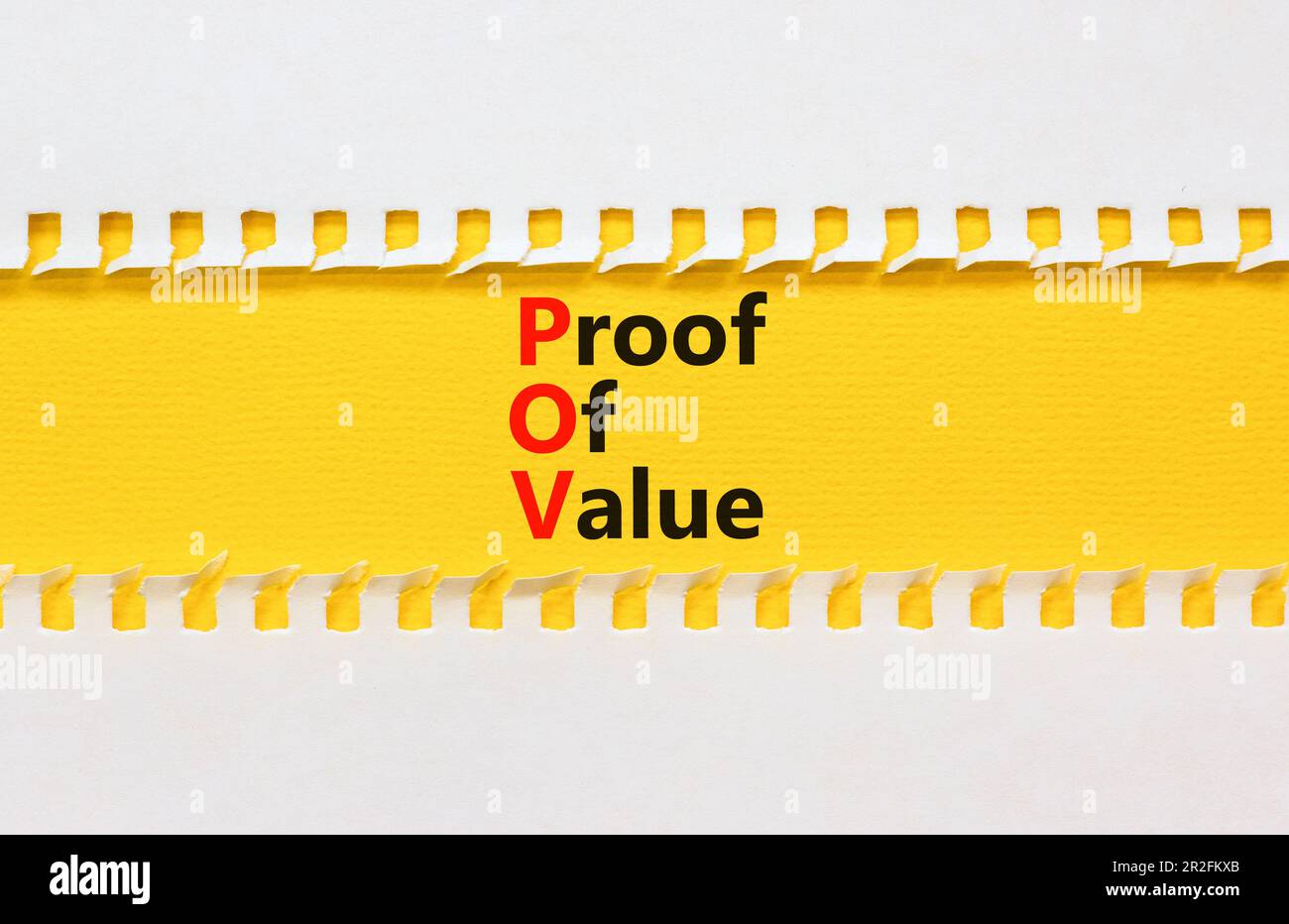 POV Proof of value symbol. Concept words POV Proof of value on ...