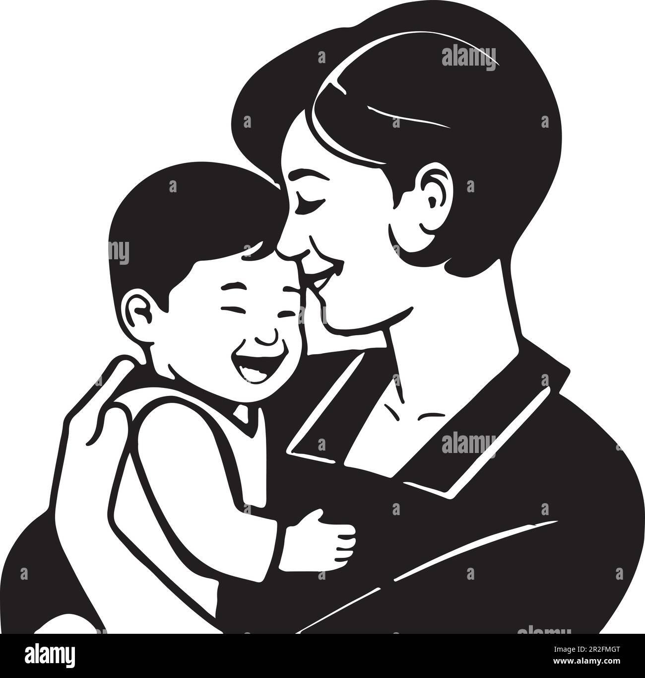 Pretty and cuteness mother love art vector Stock Vector Image & Art - Alamy