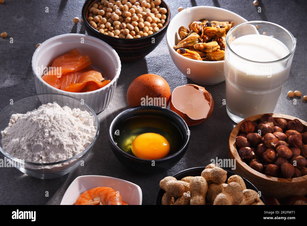 Composition with common food allergens including egg, milk, soya ...