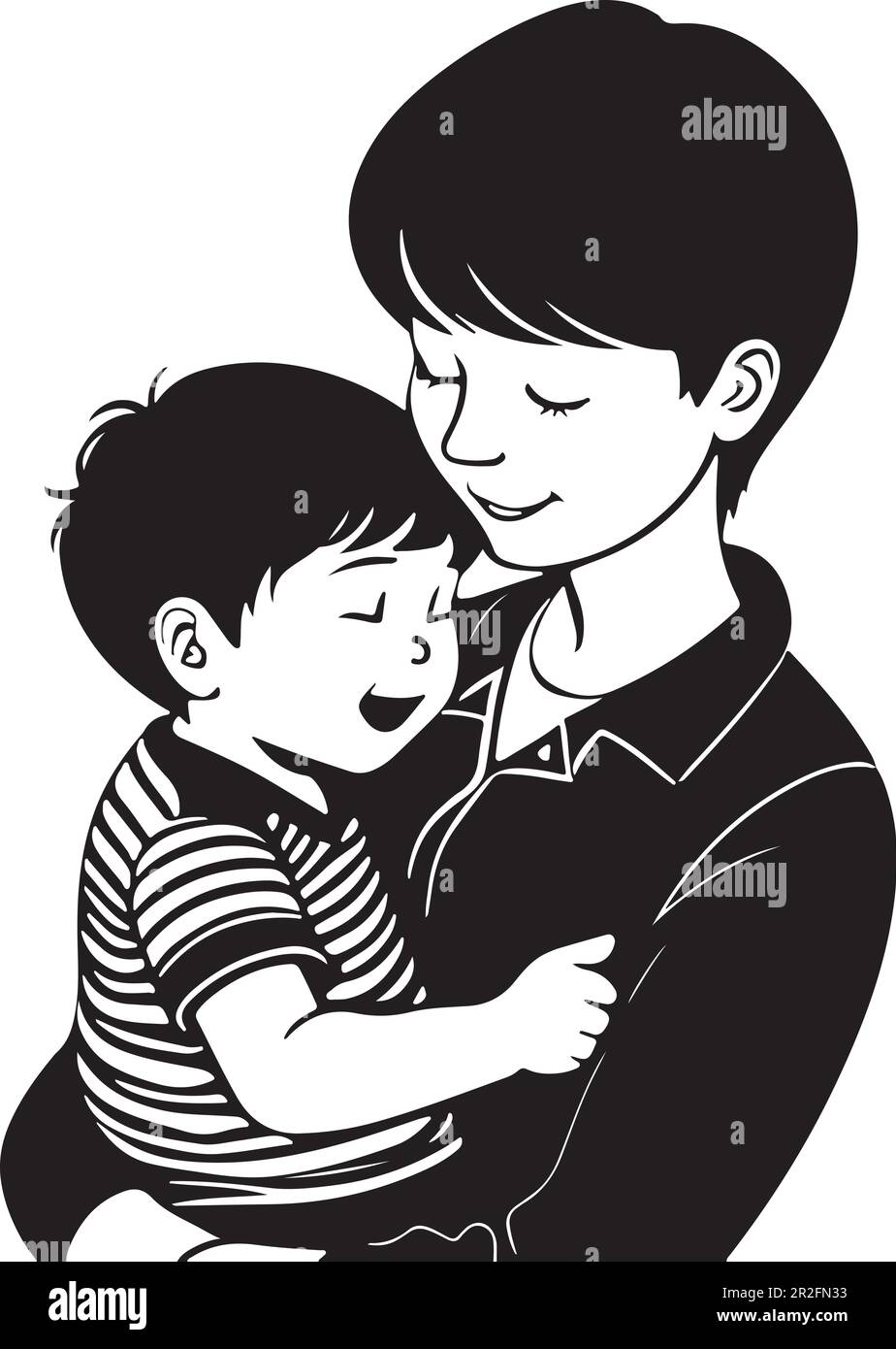 Extraordinary and cuteness mother love art vector Stock Vector Image ...