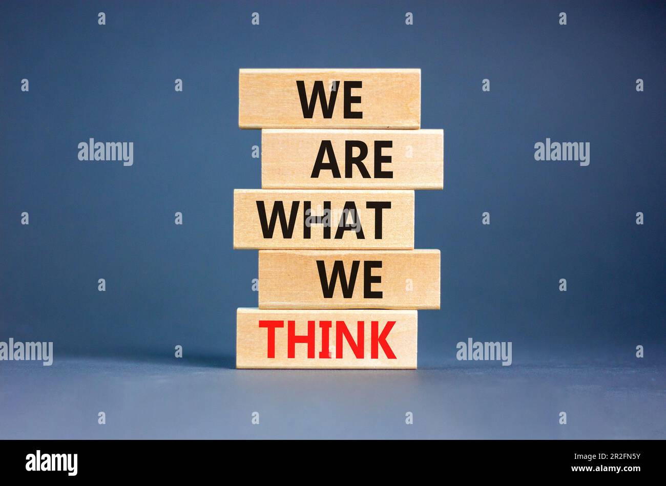 We are what we think symbol. Concept word We are what we think on ...