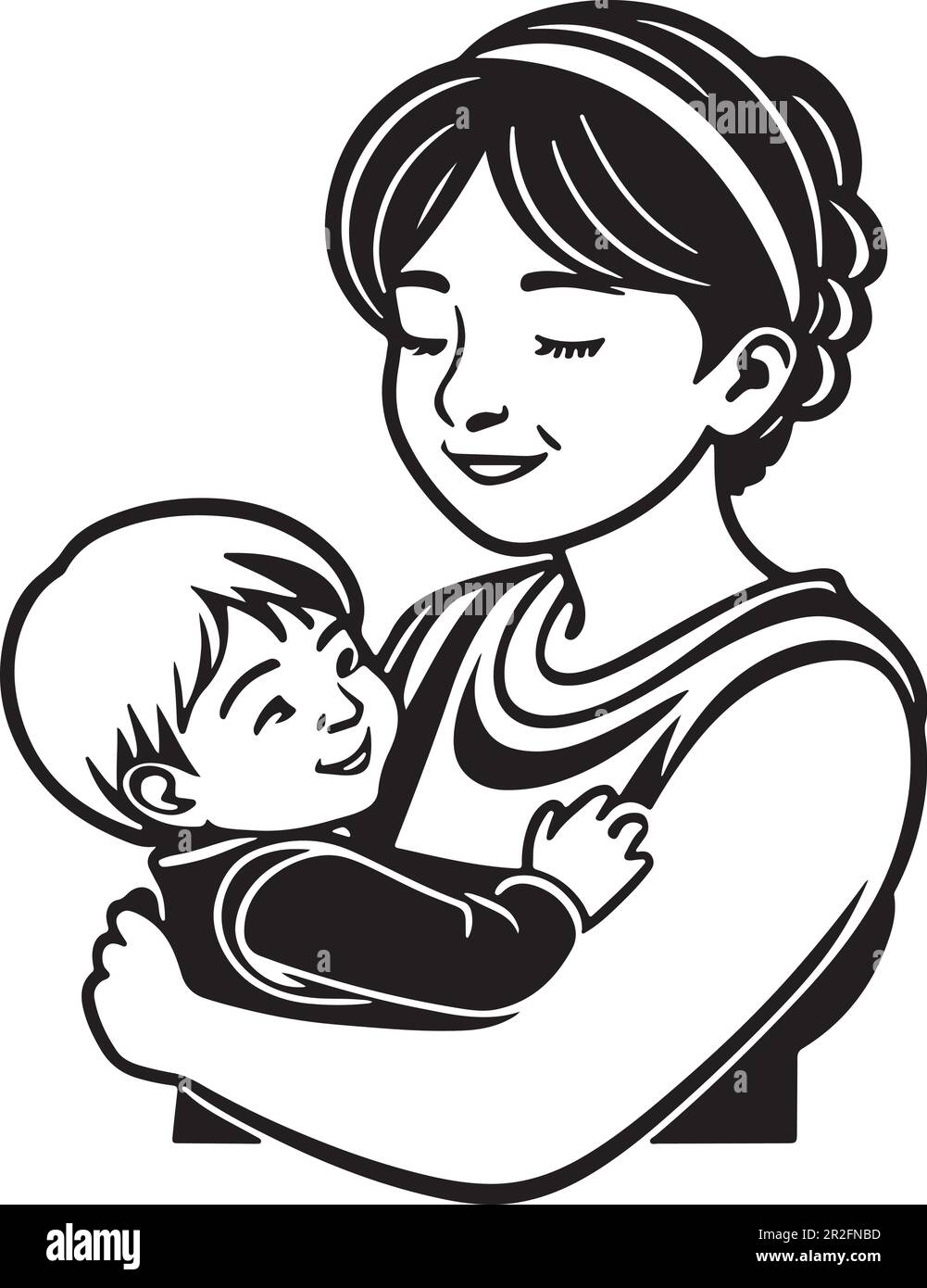 Incredible and cuteness mother love art vector Stock Vector Image & Art ...
