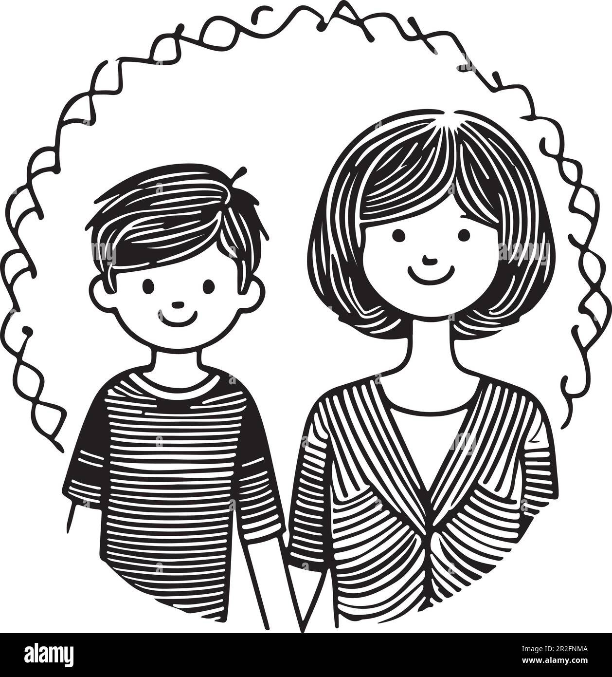 Amazing and cuteness mother love art vector Stock Vector Image & Art ...