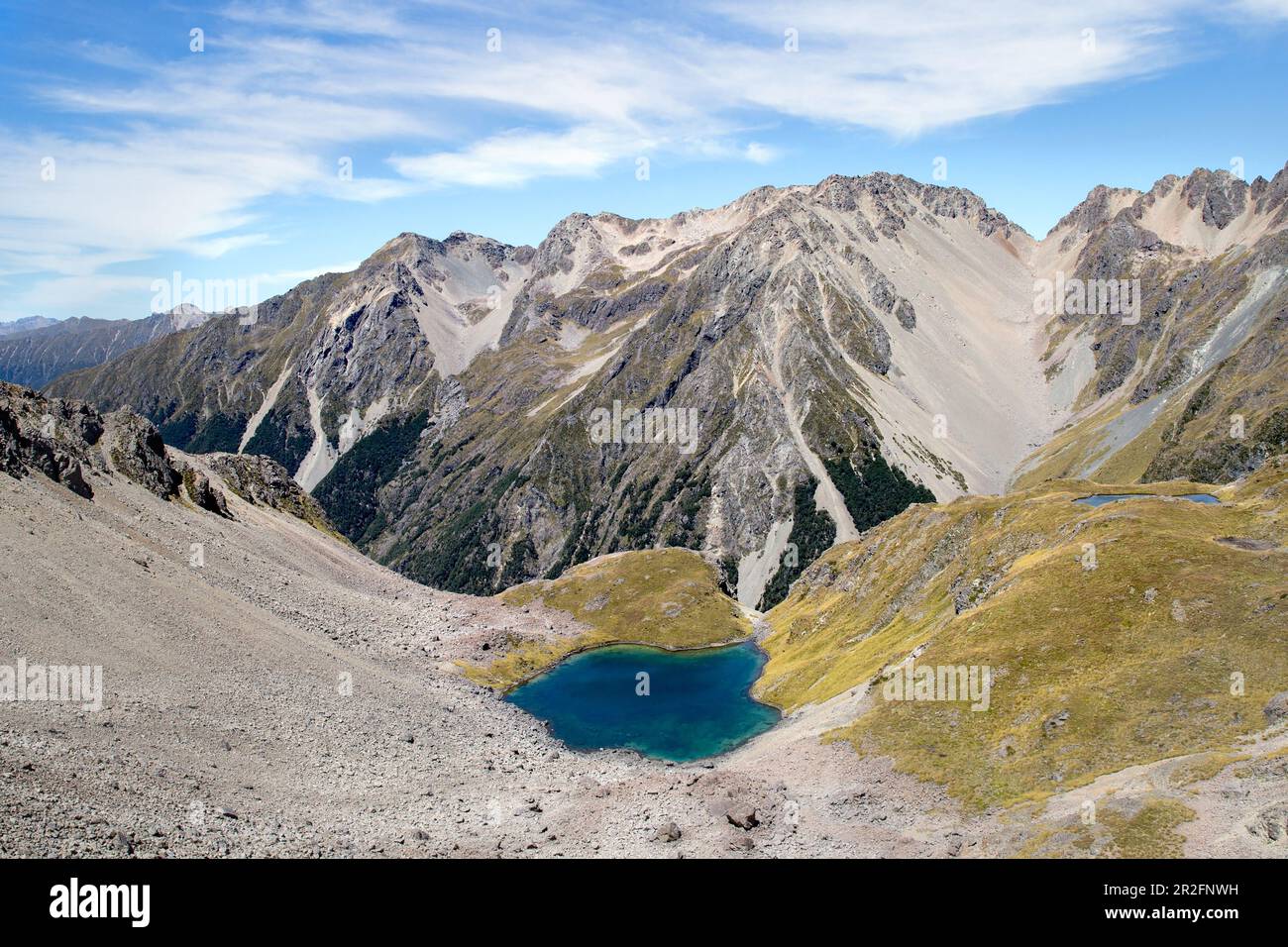 On the way to Angelus Hut in Nelson Lakes National Park, Tasman, New ...