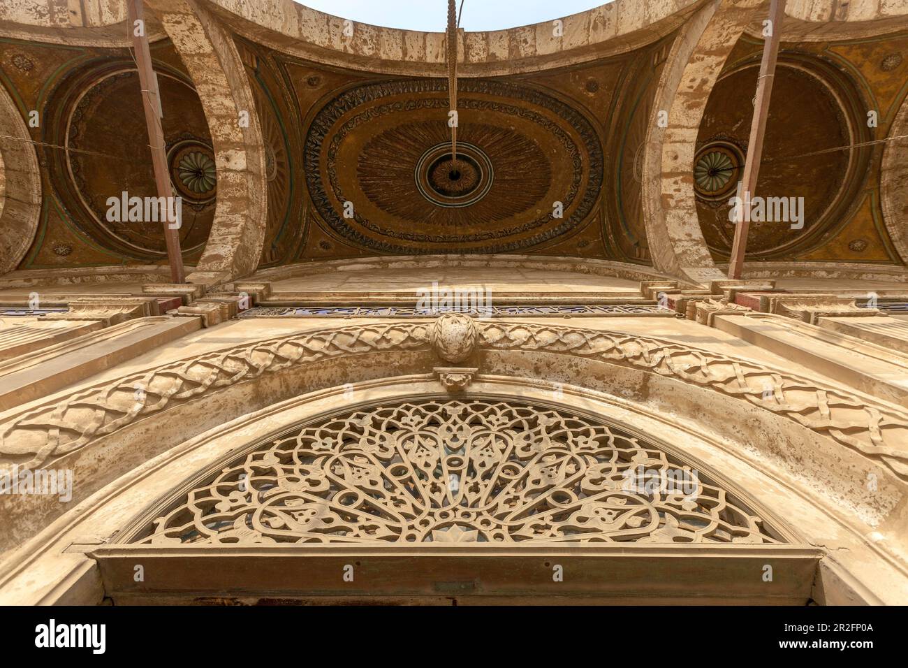 Elaborate doorway at entrance to the Great Mosque of Muhammad Ali Pasha ...