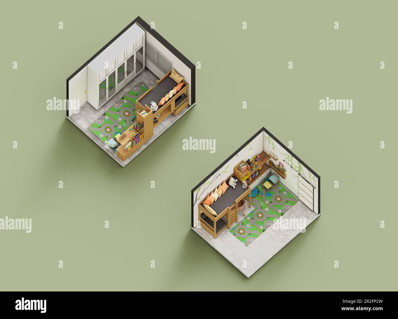 Modern children room full of toys hi-res stock photography and images ...