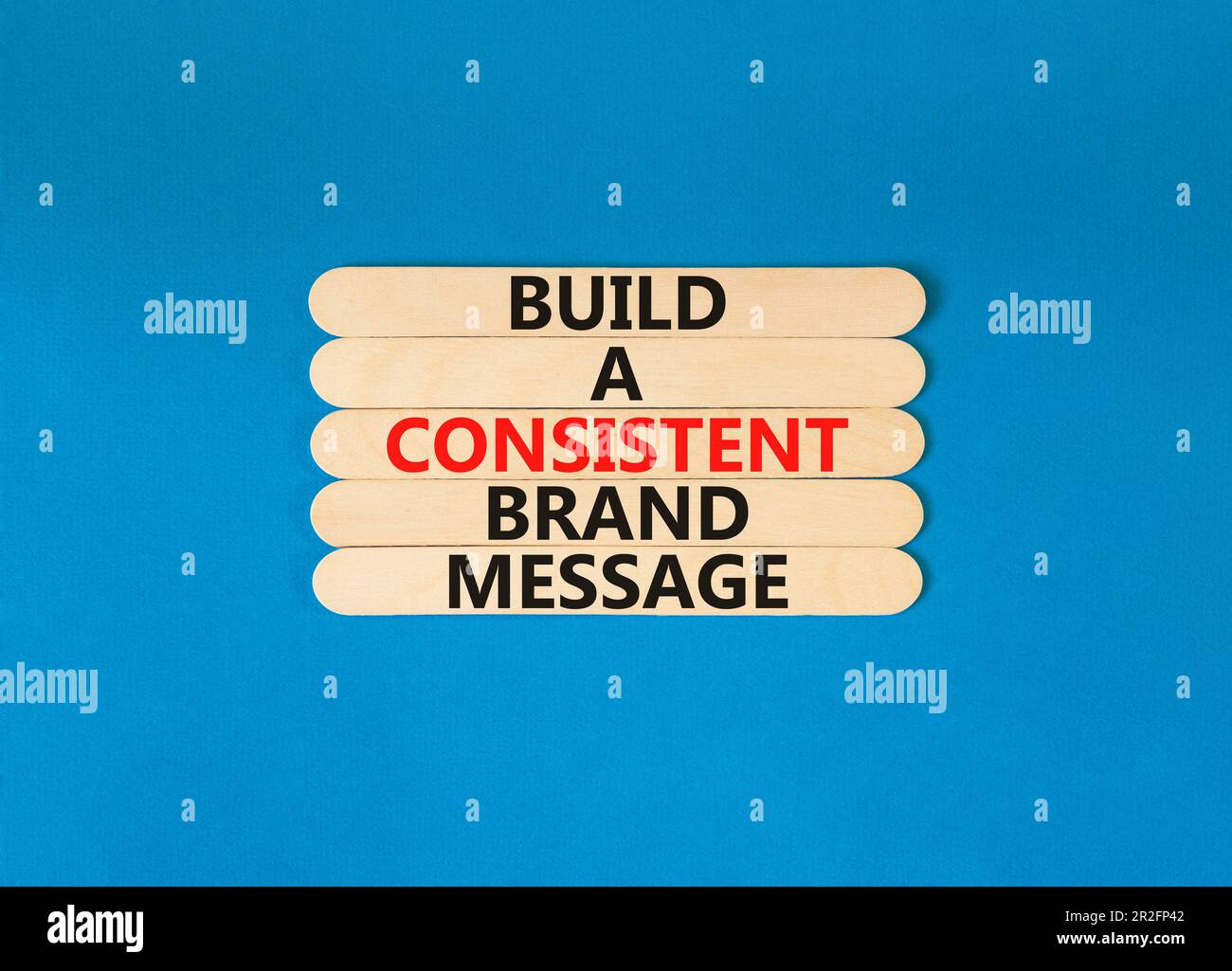 Consistent brand message symbol. Concept words build a consistent brand ...