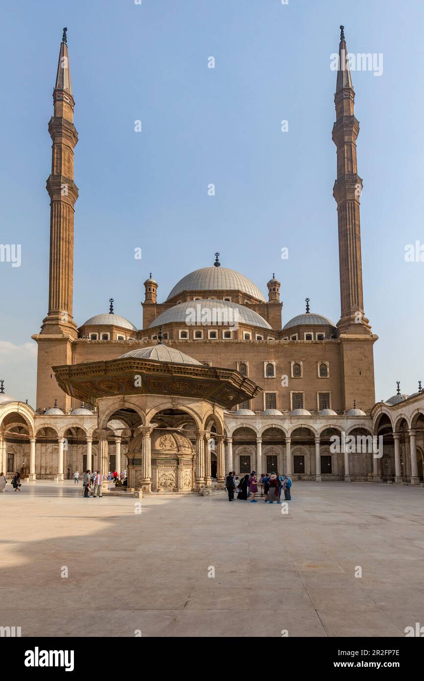 Courtyard of Great Mosque of Muhammad Ali Pasha, the Citadel, Cairo ...