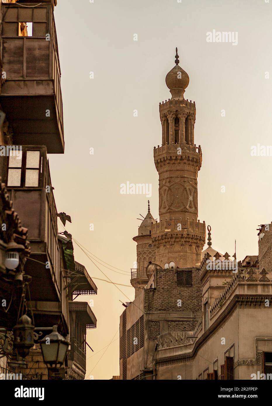 Minaret in the Islamic district of Cairo, Egypt Stock Photo - Alamy