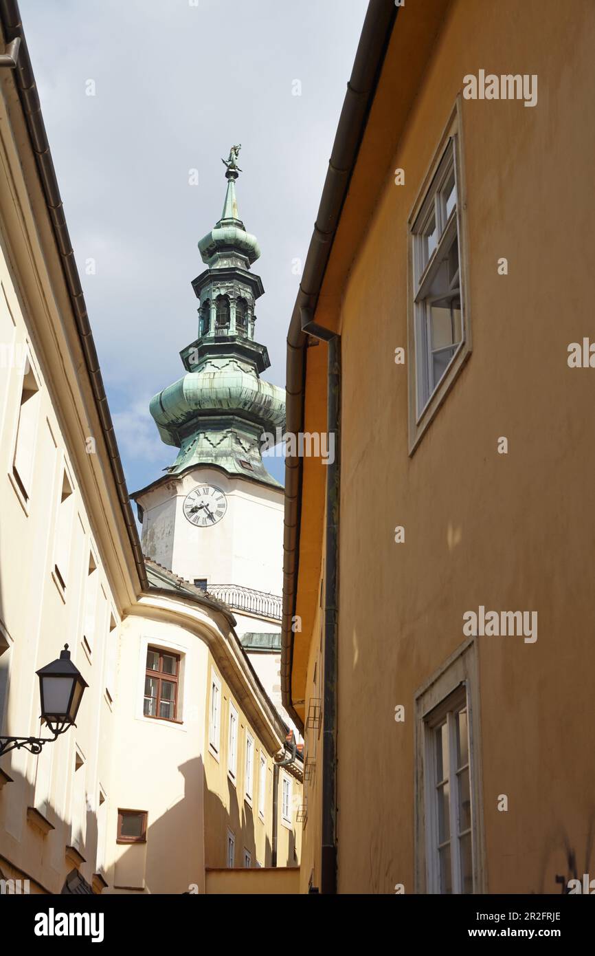 Michael tower street in bratislava hi-res stock photography and images ...