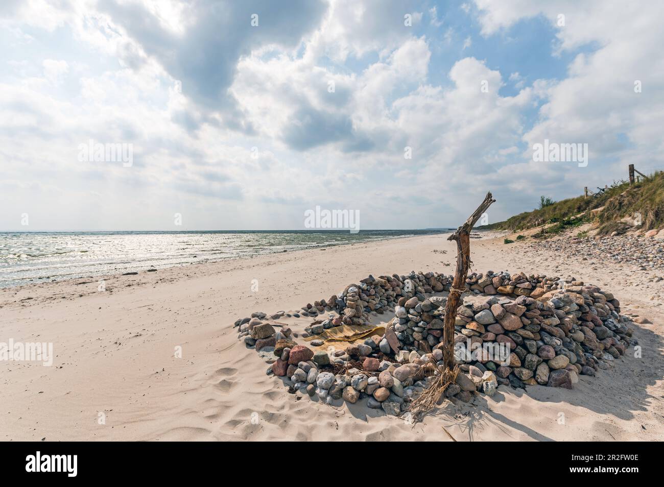 Stone castle on the beach in Klostersee, Baltic Sea, Grömitz ...