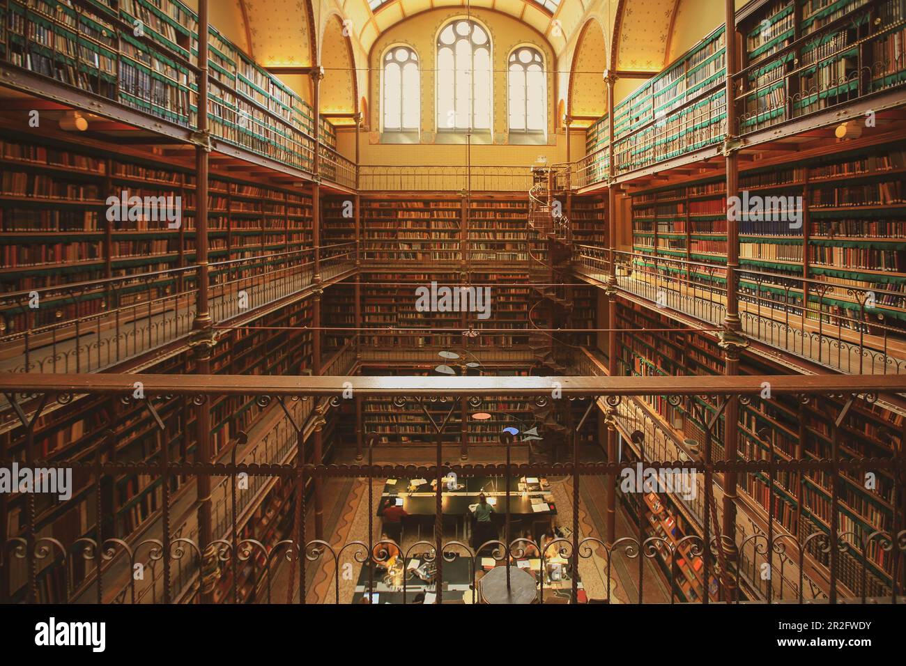 Amsterdam, Netherlands - March 7, 2020: Interior of Rijksmuseum Library ...