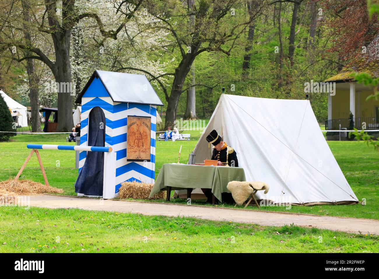 Customs station, Lustike Festtage, re-enactment of a historical tent ...