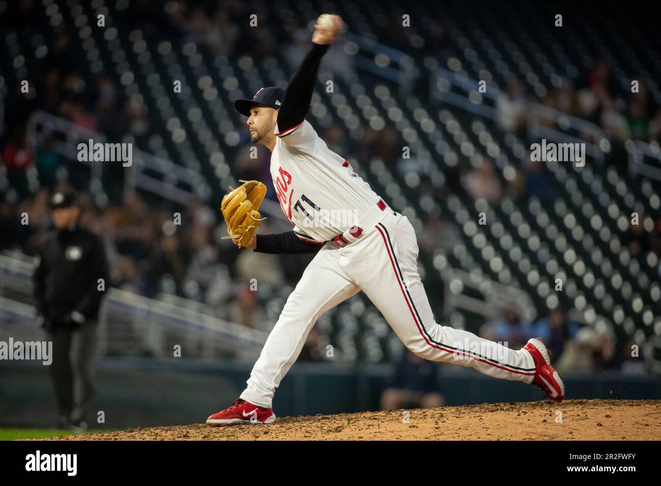 Minnesota Twins relief pitcher Jovani Moran throws to the Kansas City ...