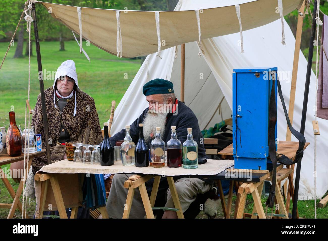 Lustike Festtage, re-enactment of a historical tent city in Napoleonic ...