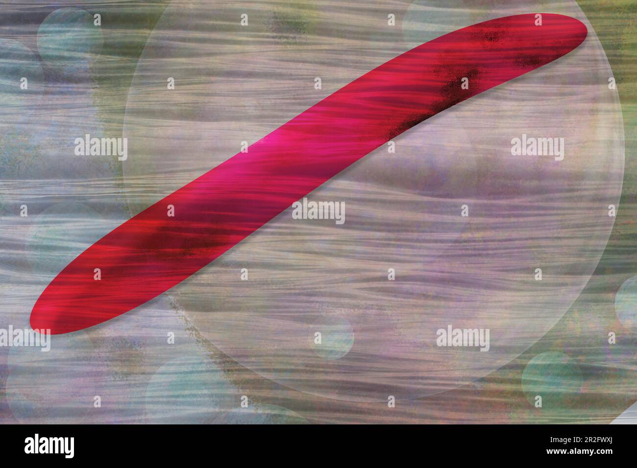 Illustration of a bacterium with a human cell in the background ...