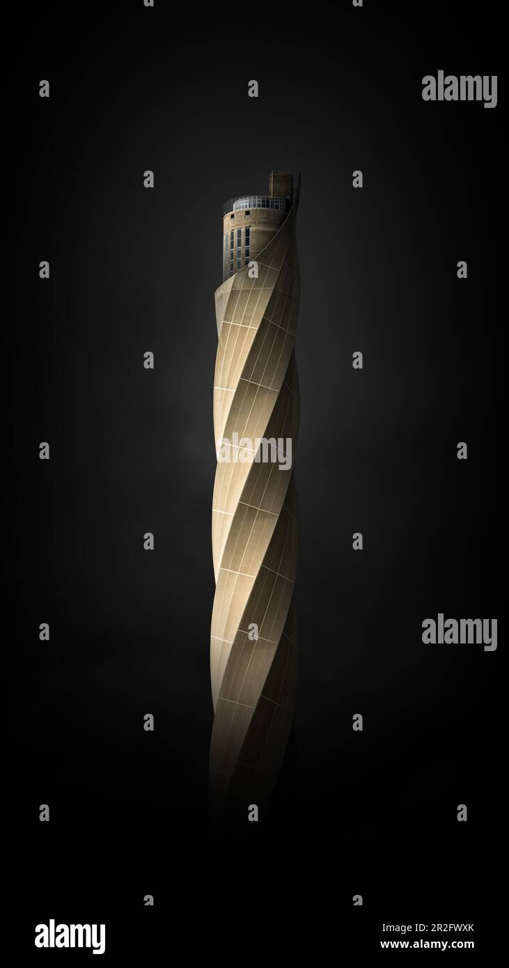 Minimalist long exposure of the Thyssen Krupp test tower in Rottweil ...