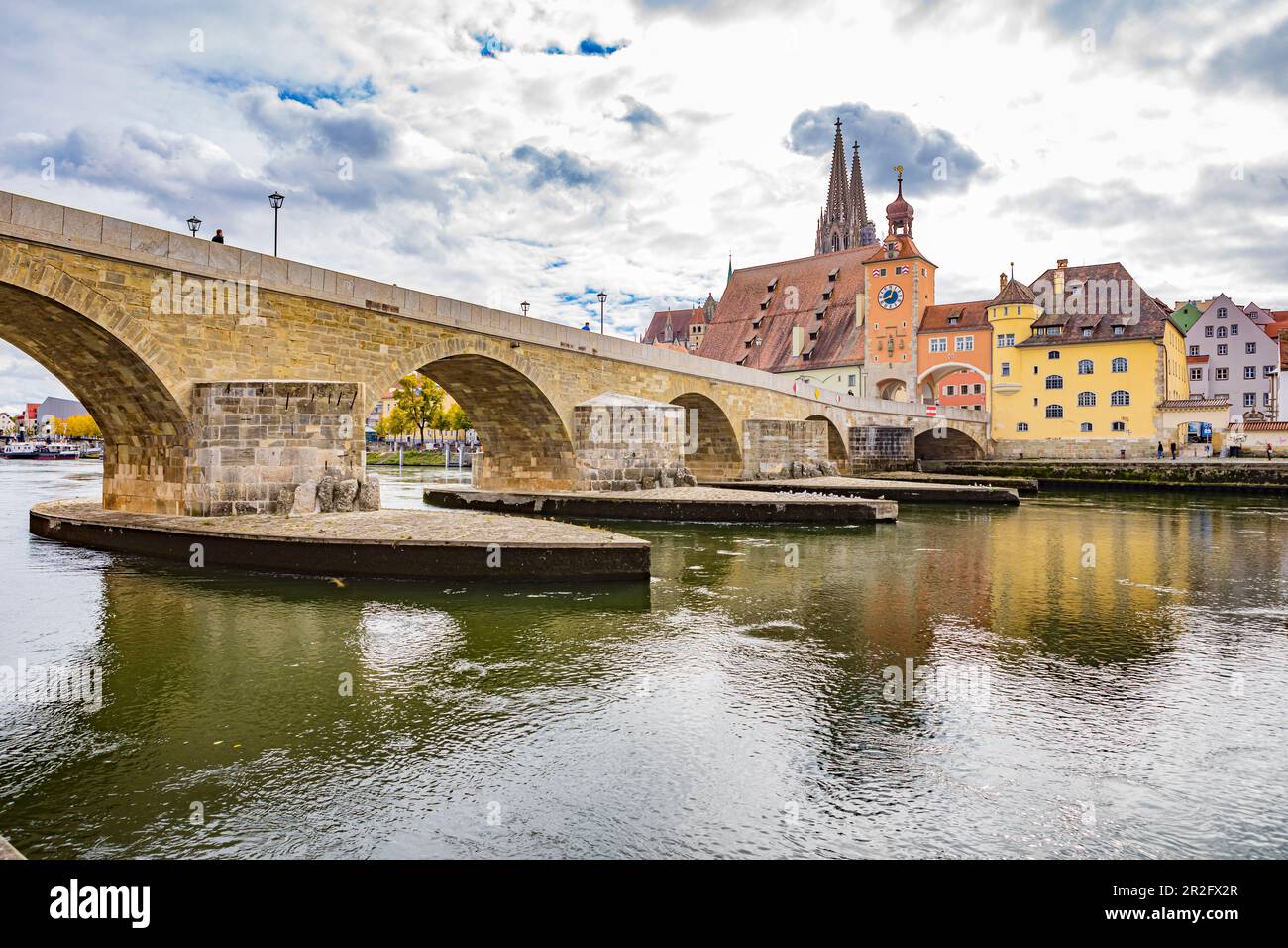 The Stone Bridge in Regensburg, Bavaria, Germany Stock Photo - Alamy