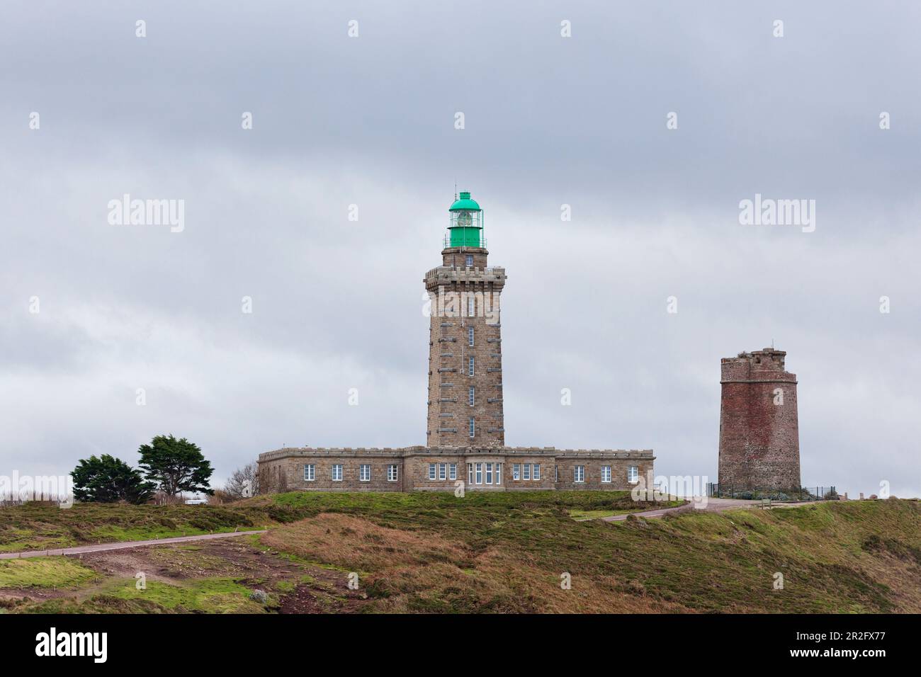 Old and new lighthouse at Cap Frehel, Brittany, France Stock Photo - Alamy