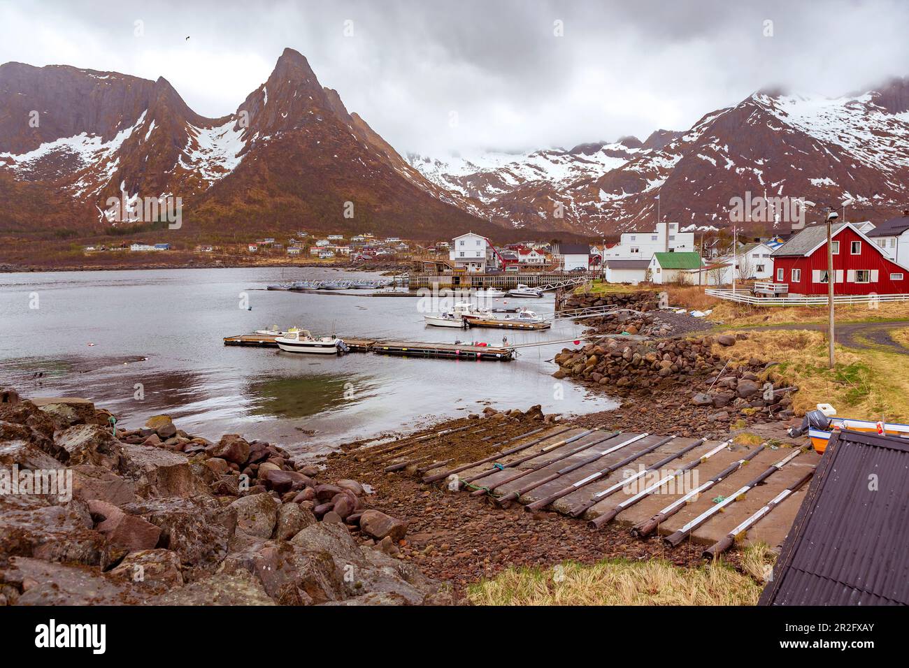 Fishing village Mefjordvaer on Senja island, Norway Stock Photo - Alamy