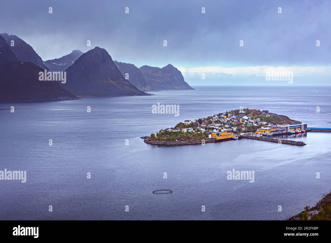 Husoy fishing village on Senja island, Norway Stock Photo - Alamy