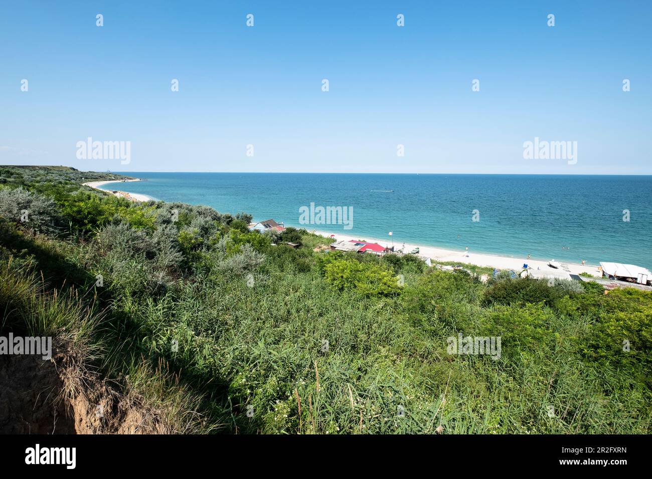 Beach on the Black Sea coast, Tuzla, Constanta, Romania Stock Photo - Alamy