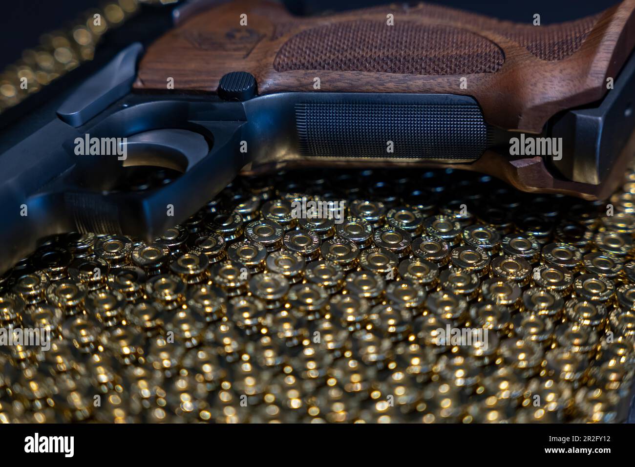 Elegant Semiautomatic 9mm Handgun with Swiss Helvetia Symbol Leaning on ...