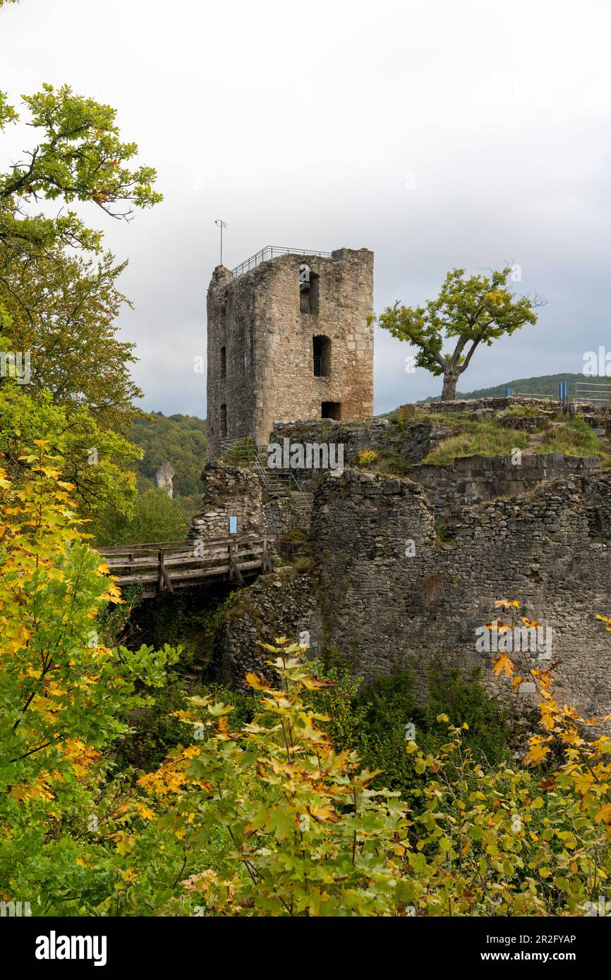 Neideck castle ruins, Wiesenttal, Franconia, Bavaria, Germany Stock ...
