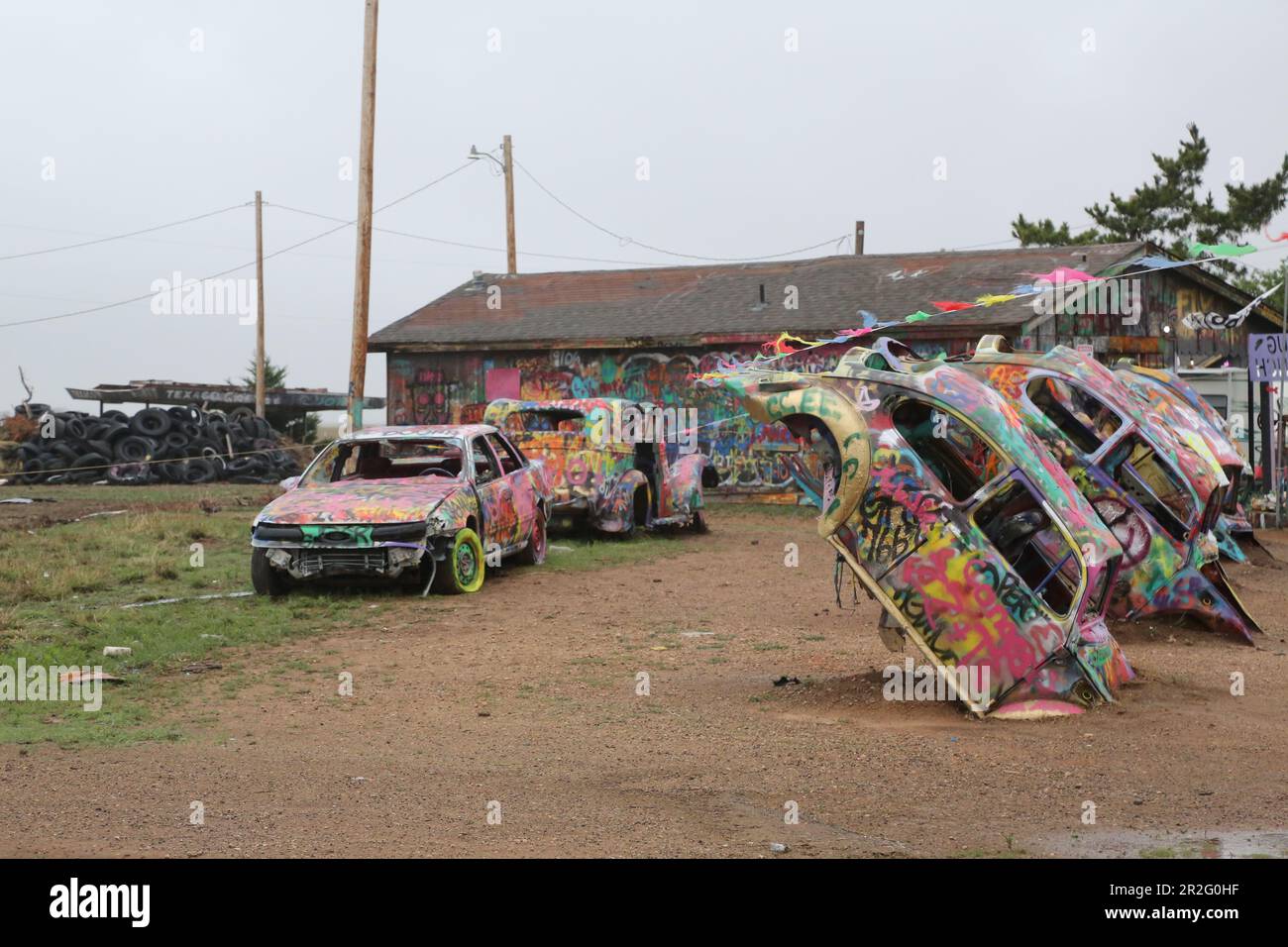 VW Slug Bug Ranch, Conway Panhandle, Texas Stock Photo - Alamy