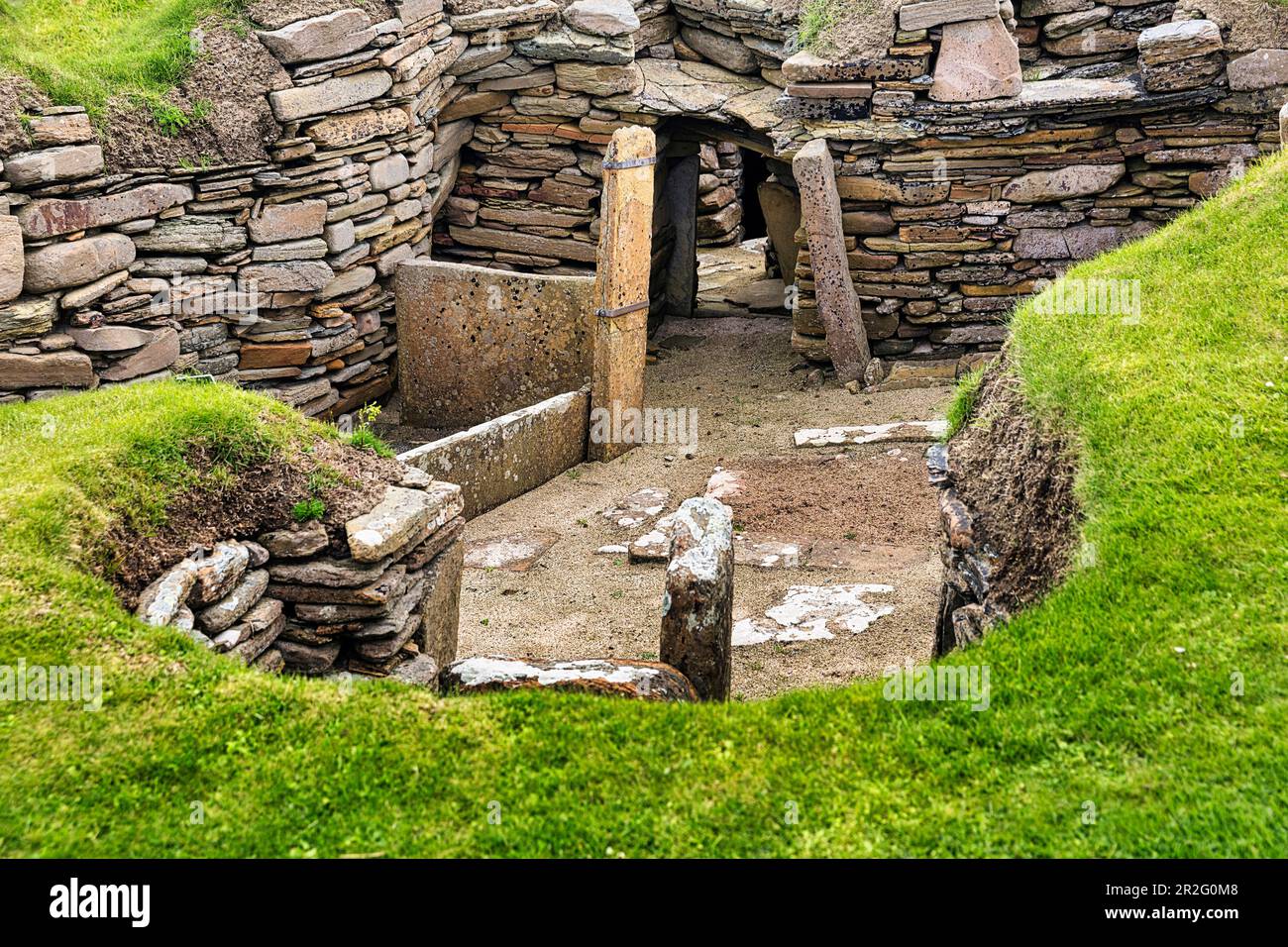 Excavations at Skara Brae, Neolithic settlement, Mainland, Orkney ...
