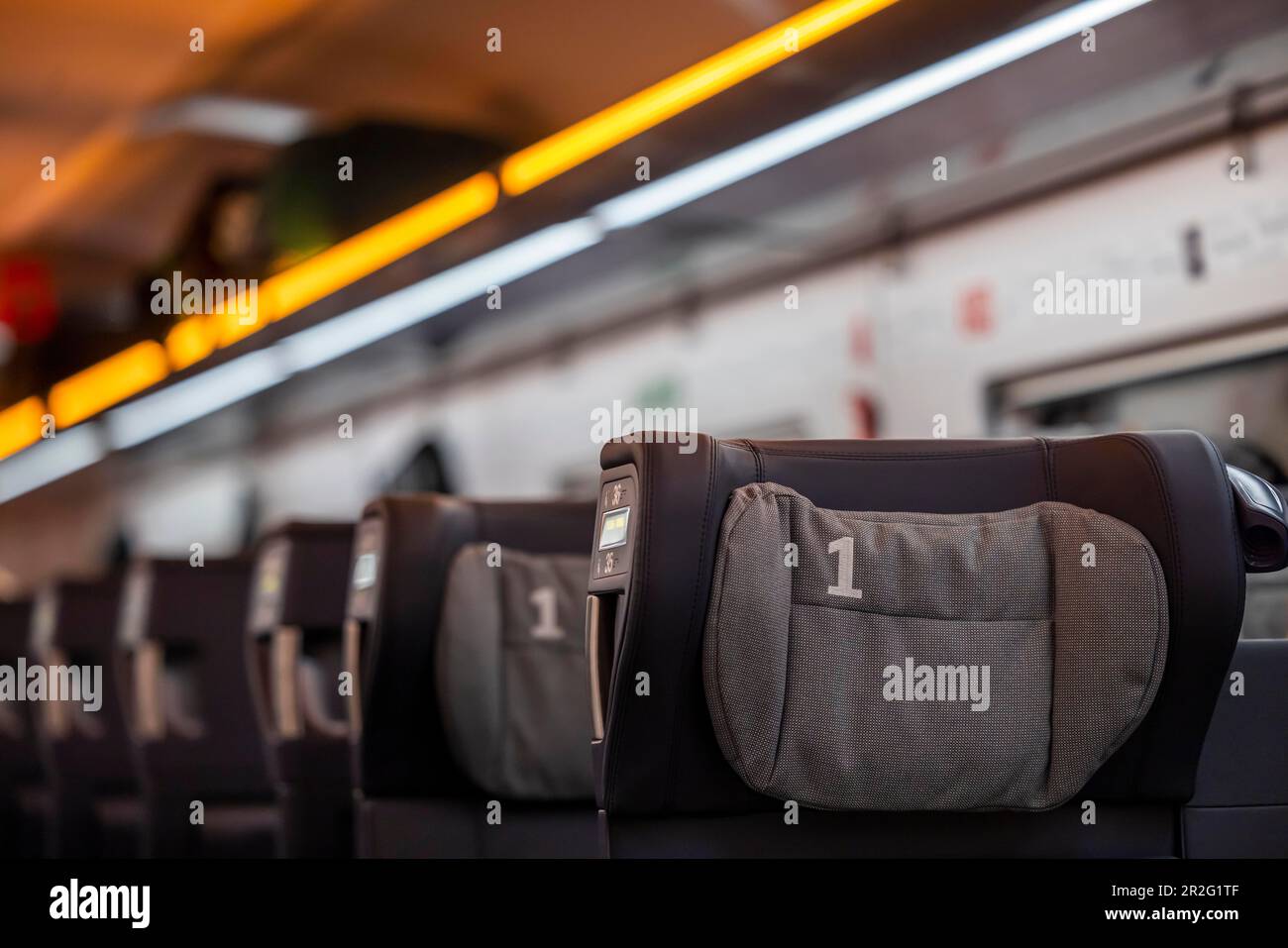 InterCityExpress ICE4, interior view, seats in first class compartment ...