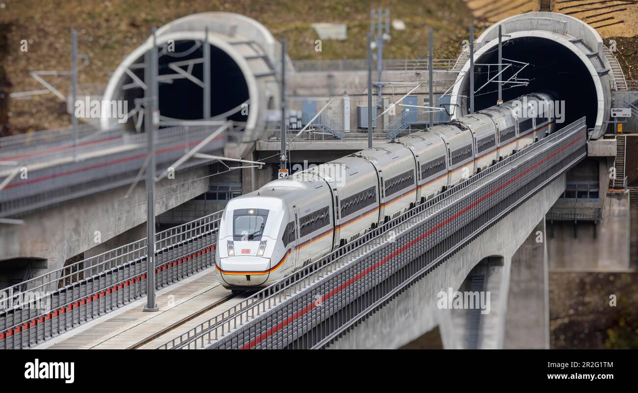 ICE on the Filstal bridge, the third highest railway bridge in Germany ...