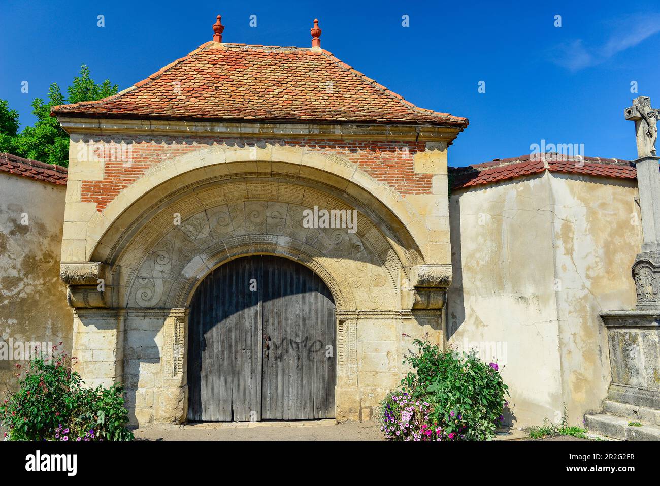 Old gate as the entrance to a manor house in Liverdun on the Moselle ...