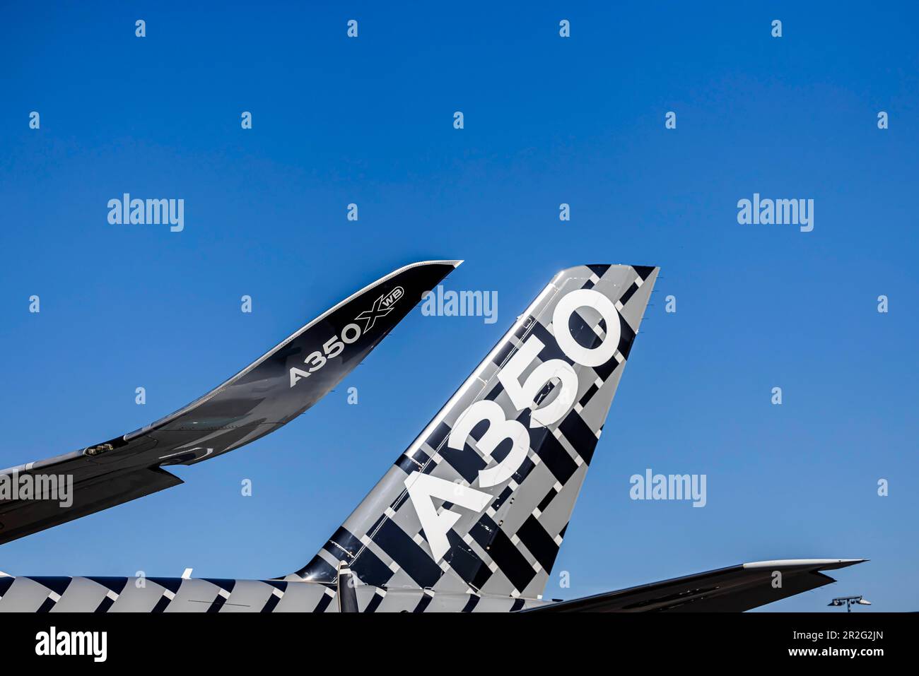 AIRBUS INDUSTRIE, AIRBUS A350-900, tail fin, wing with sharklets ...