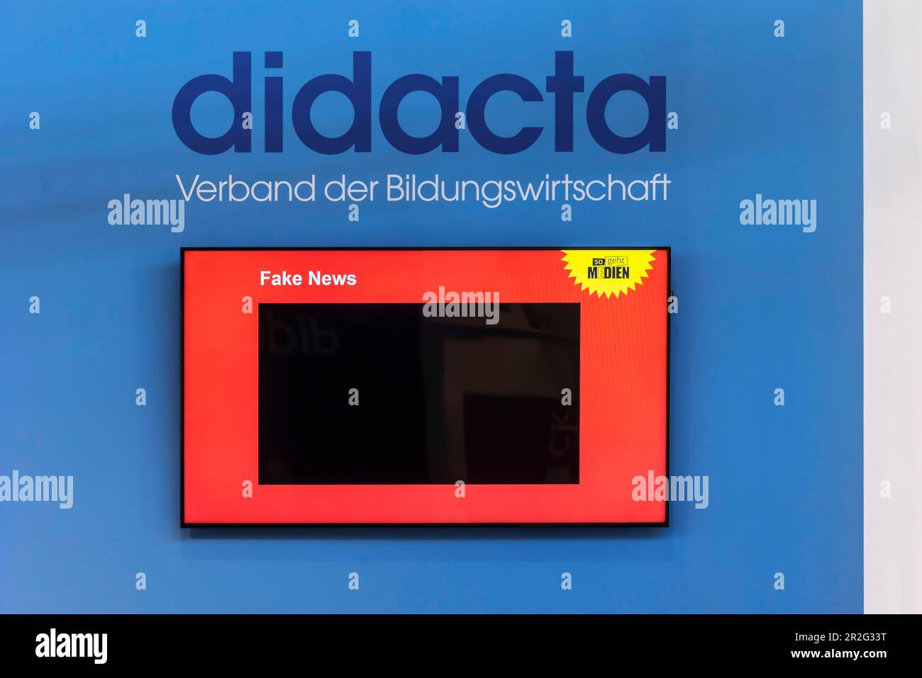 Didacta education fair, screen by ARD, ZDF and Deutschlandradio, topic ...